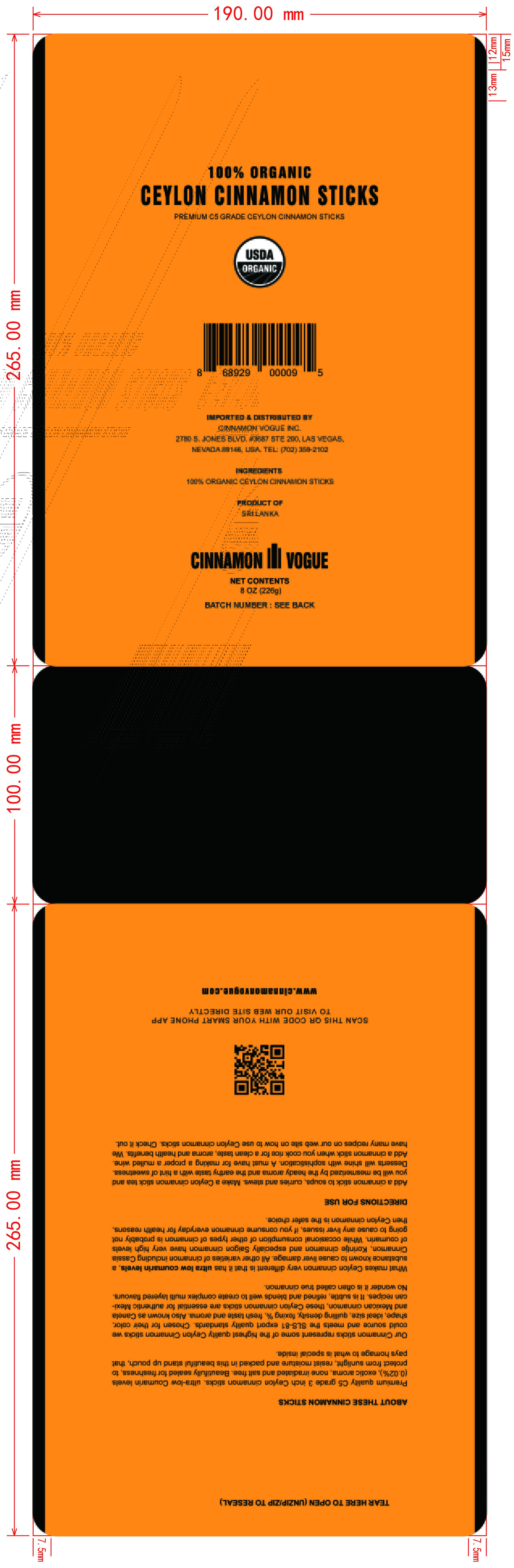 Ceylon Cinnamon Sticks | Cinnamon Vogue